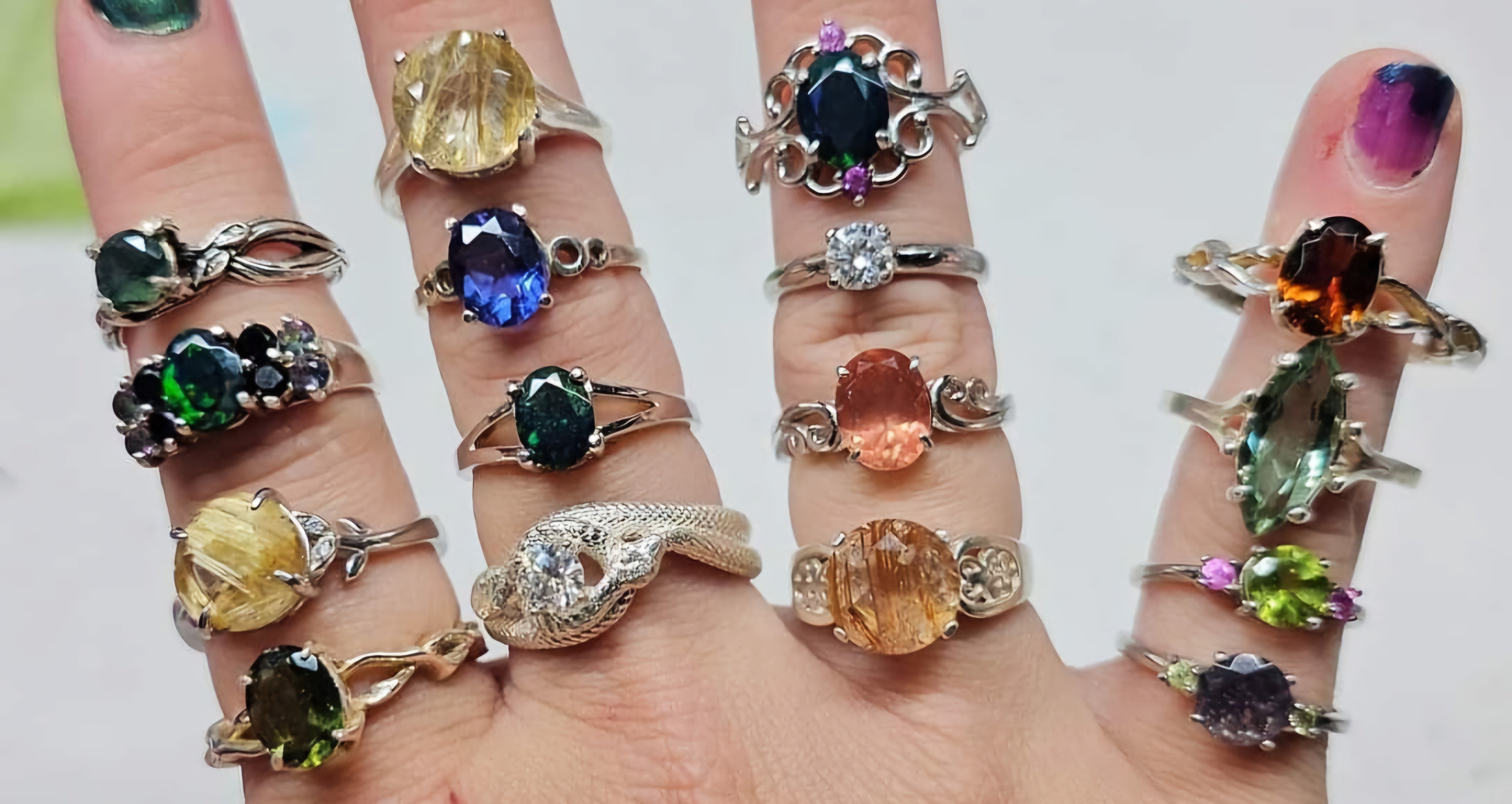 Ready to ship rings. (925 sterling silver 14kt gold) – Shadow Gems and ...